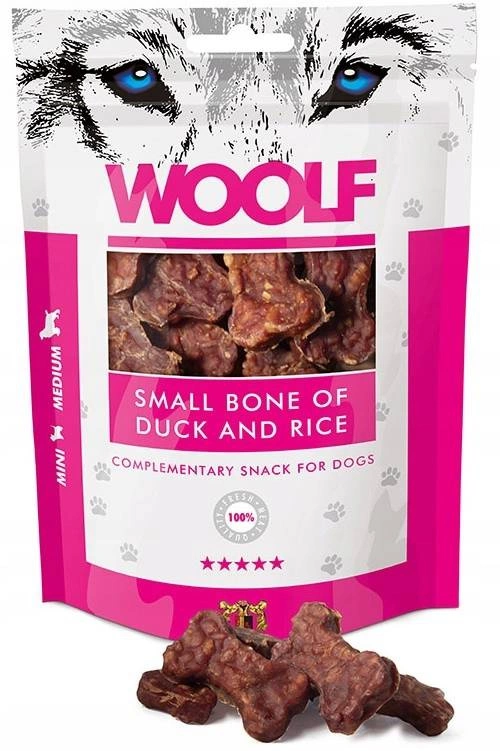 Woolf Small Bone of Duck and Rice 100g | Kiwi Zoo