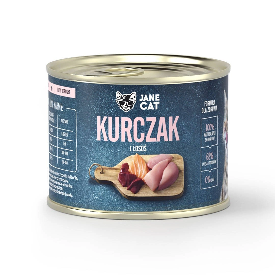 Jane Cat Kurczak i Łosoś 200g | Kiwi Zoo