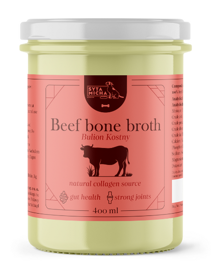 Syta Micha Bulion z kości wołowych 400ml | Kiwi Zoo